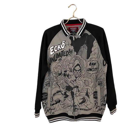 Ecko Unlimited | Jackets & Coats | Vintage Ecko Unltd Comic Pattern ...